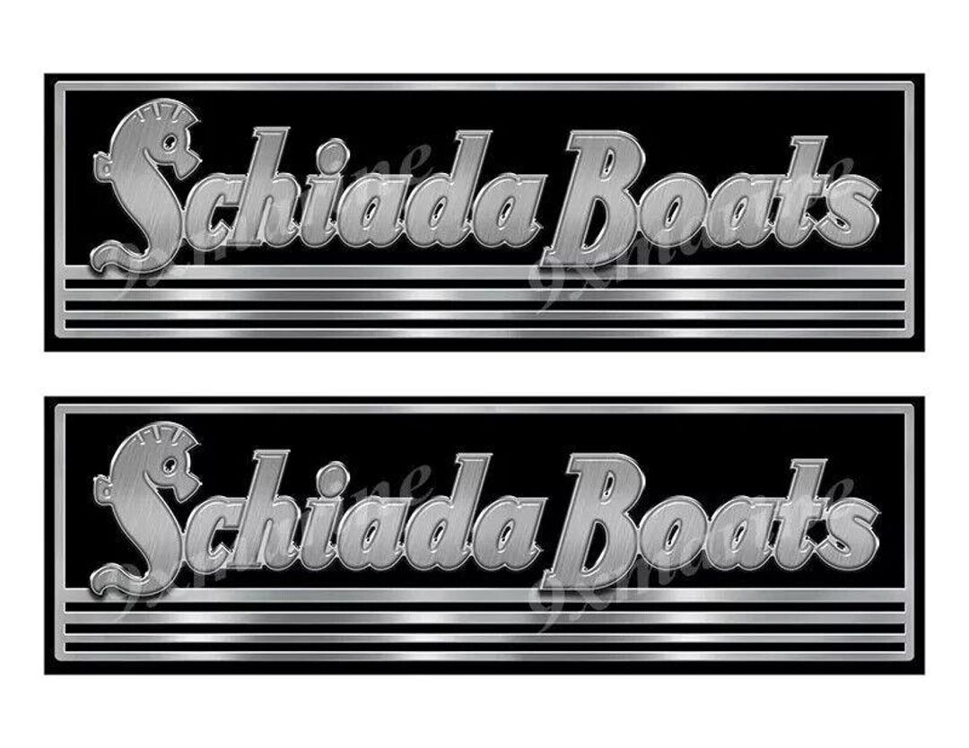 Schiada Boats Name Plate Vinyl Decal Boat Stickers 2 Pc Set, 10"x 3.5 ...