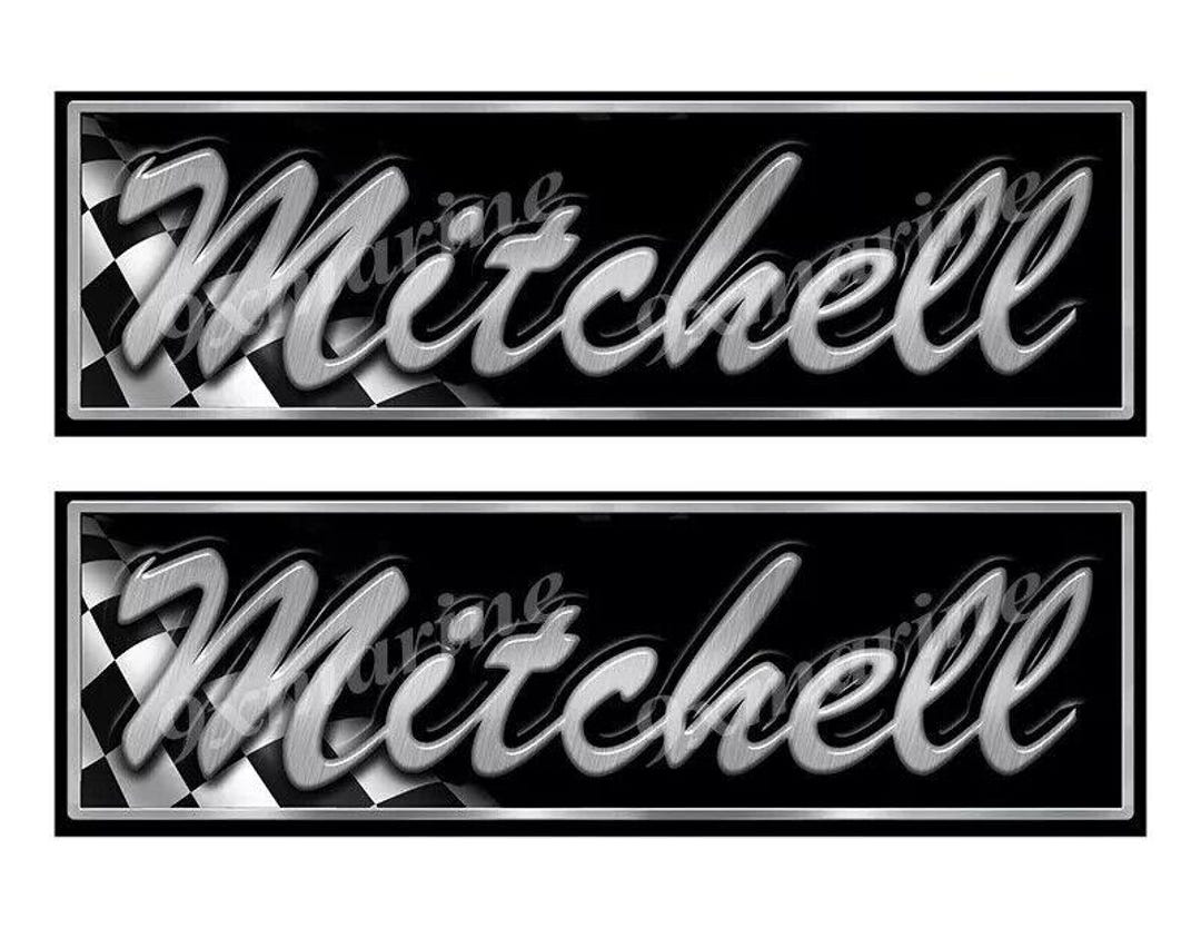 Mitchell Name Plate Vinyl Decal Boat Stickers 2pc Set, 10" X 3.5" - Etsy