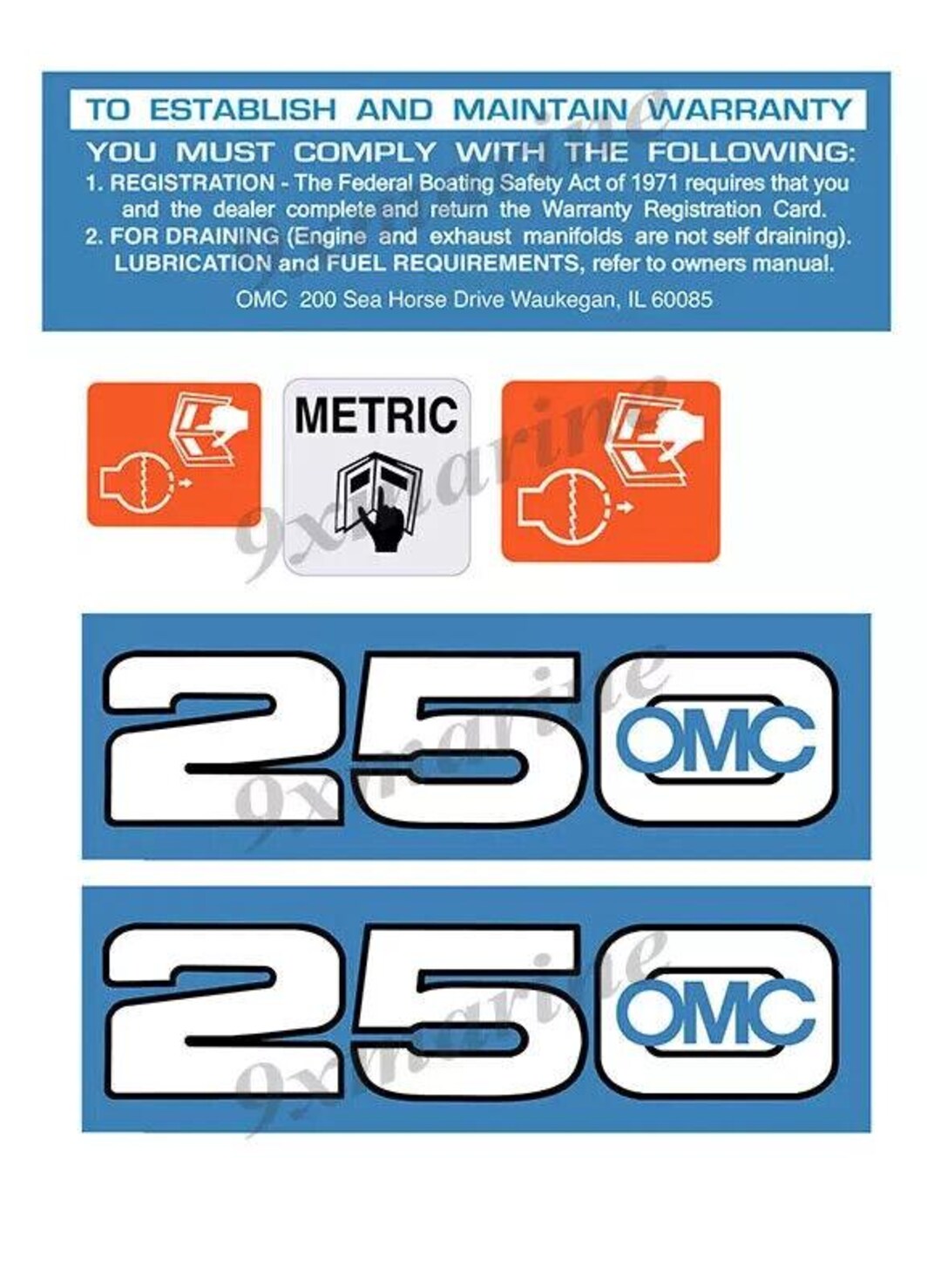 Omc Cobra and King Cobra 250 Vinyl Decal Boat Stickers Set - Etsy