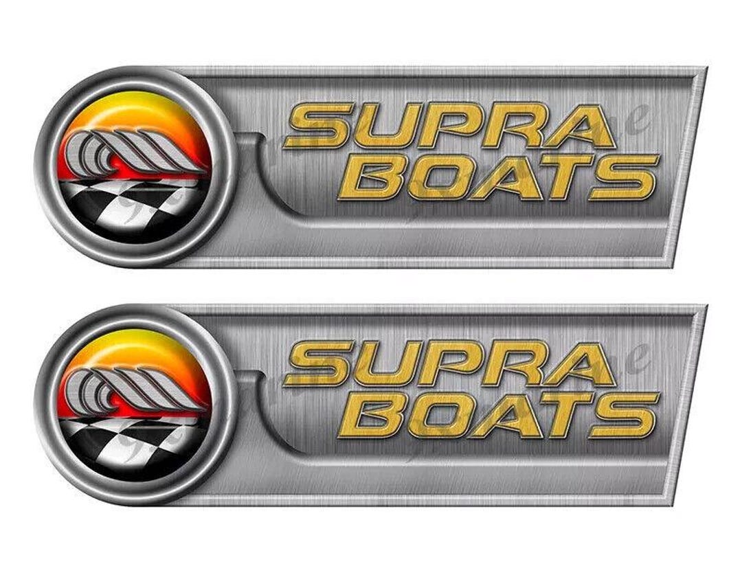 Supra Boats Retro Vinyl Decal Boat Stickers 2 Pc Set, 10" X 3.5" - Etsy
