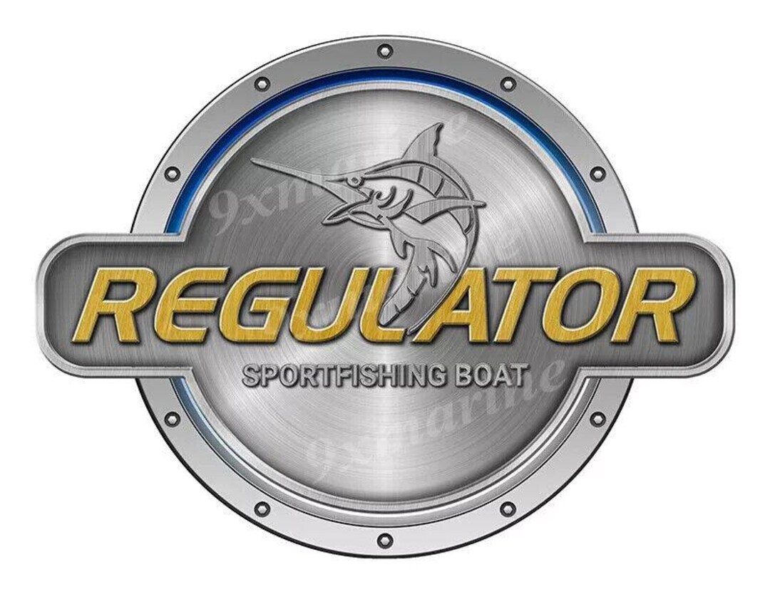Regulator Brushed Metal Round Decal Boat Sticker, 7.5" X 10" - Etsy