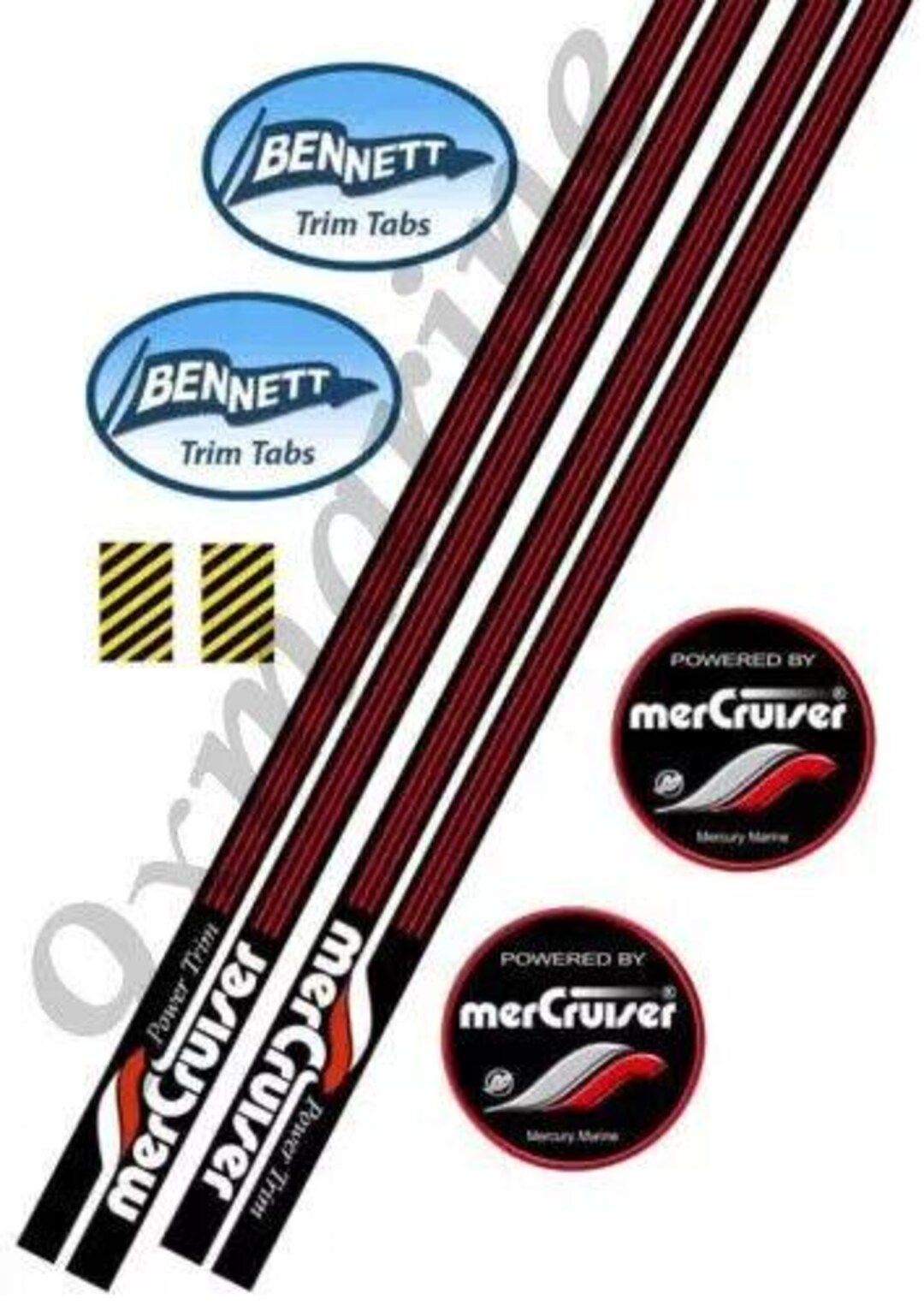Mercruiser Trim Tilt Ram Cylinders Port/starboard Vinyl Decal Boat ...