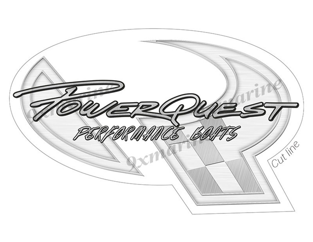 1 PowerQuest Boat Sticker 3D Vinyl Replica 10 long on waterproof ...
