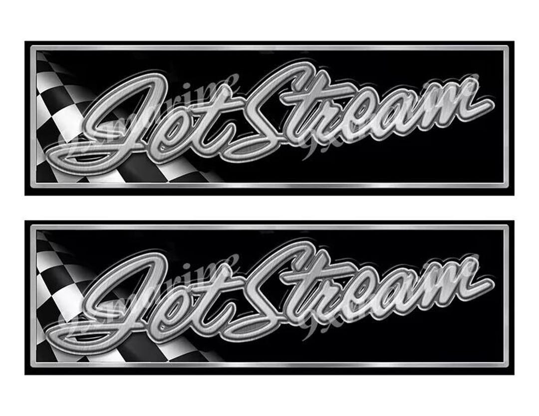 Jet Stream Name Plate Vinyl Decal Boat Stickers 2pc Set, 10" X 3.5" - Etsy