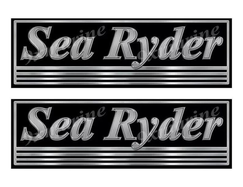 Sea Ryder Name Plate Vinyl Decal Boat Stickers 2 Pc Set, 10" X 3.5" - Etsy