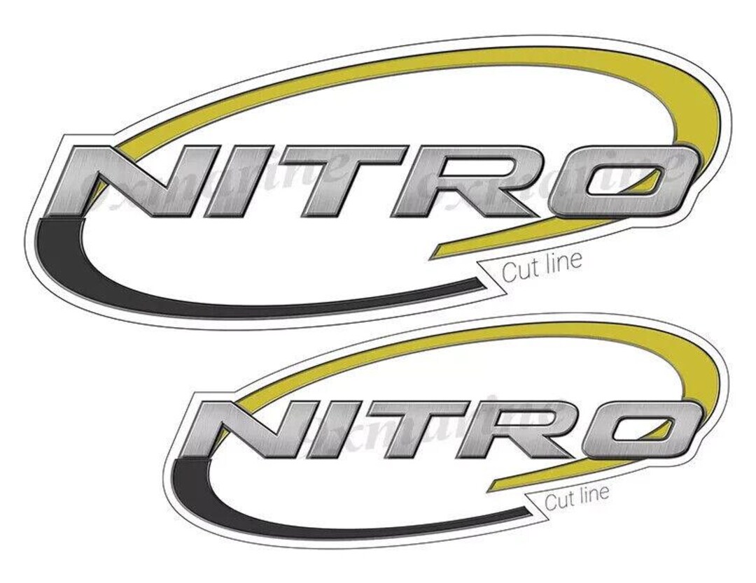 Nitro Vinyl Decal Boat Stickers 2 Pc Set, 10"x 4" and 8"x3" - Etsy