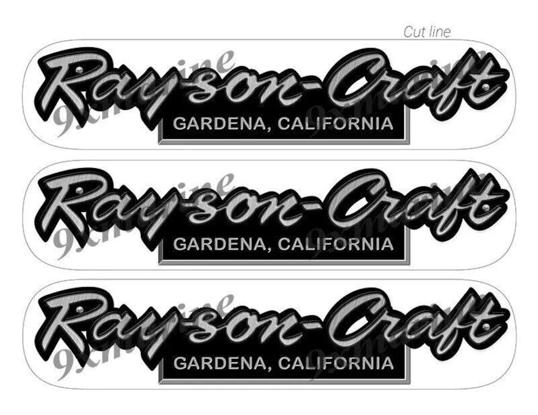 Rayson-craft Vinyl Decal Boat Stickers 3 Pc Set, 10" X 2" Each - Etsy