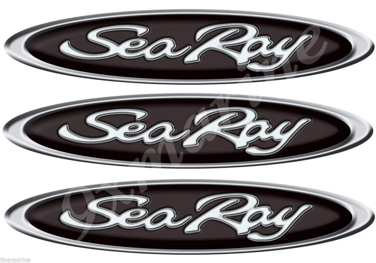 3 Sea Ray Boat Stickers. On-Boat type for boat restoration | Etsy