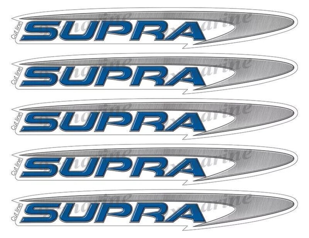 Supra Vinyl Decal Boat Stickers 5 Pc Set, 10" X 1.5" Each - Etsy