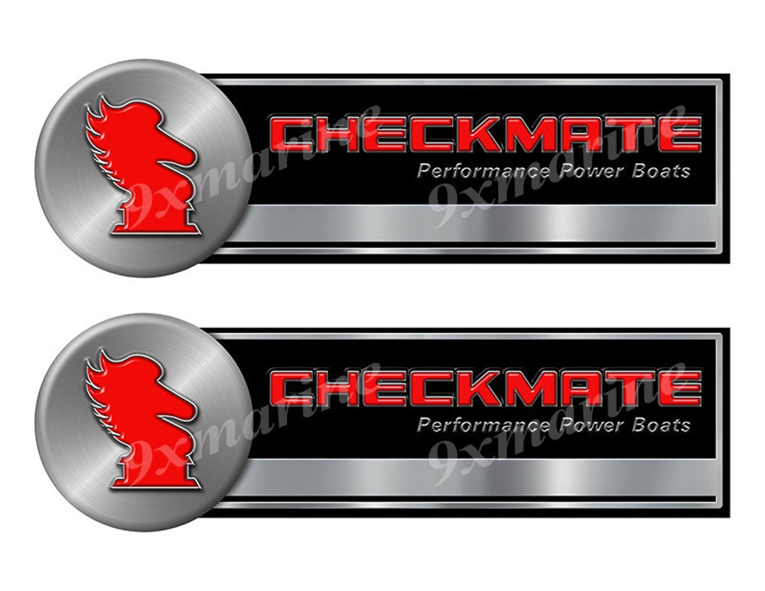 Two Checkmate 80s Classic Stickers 10 Long Each on Waterproof Laminated ...
