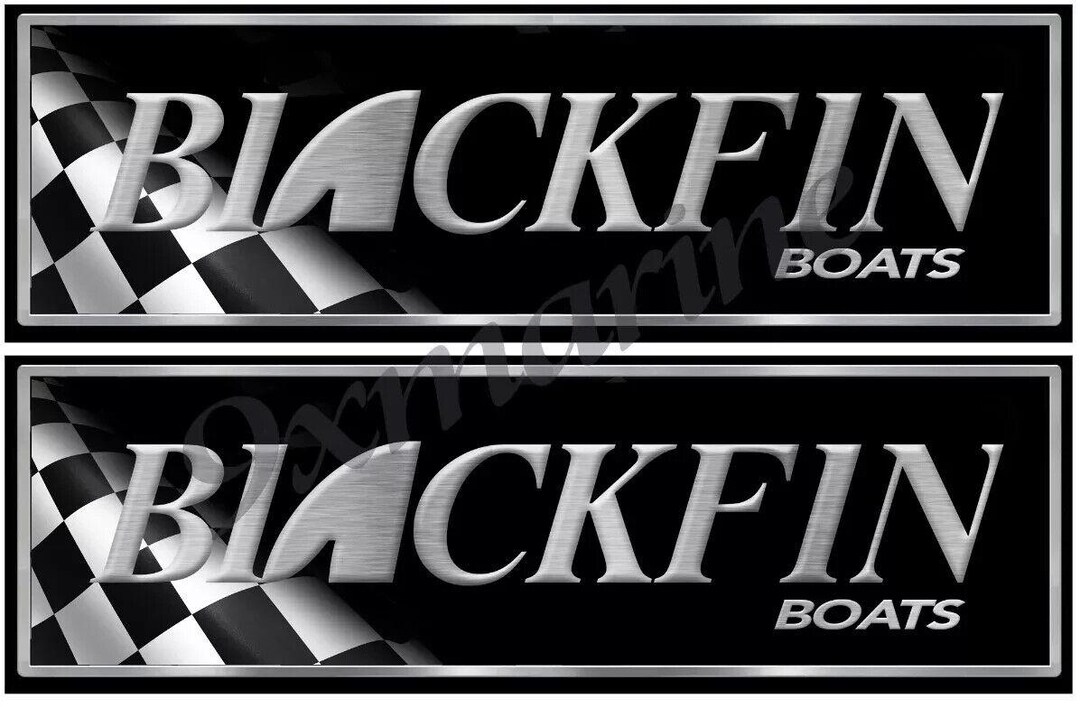 Blackfin Boats Name Plate Vinyl Decal Boat Stickers 2 Pc Set, 10" X 3.5 ...