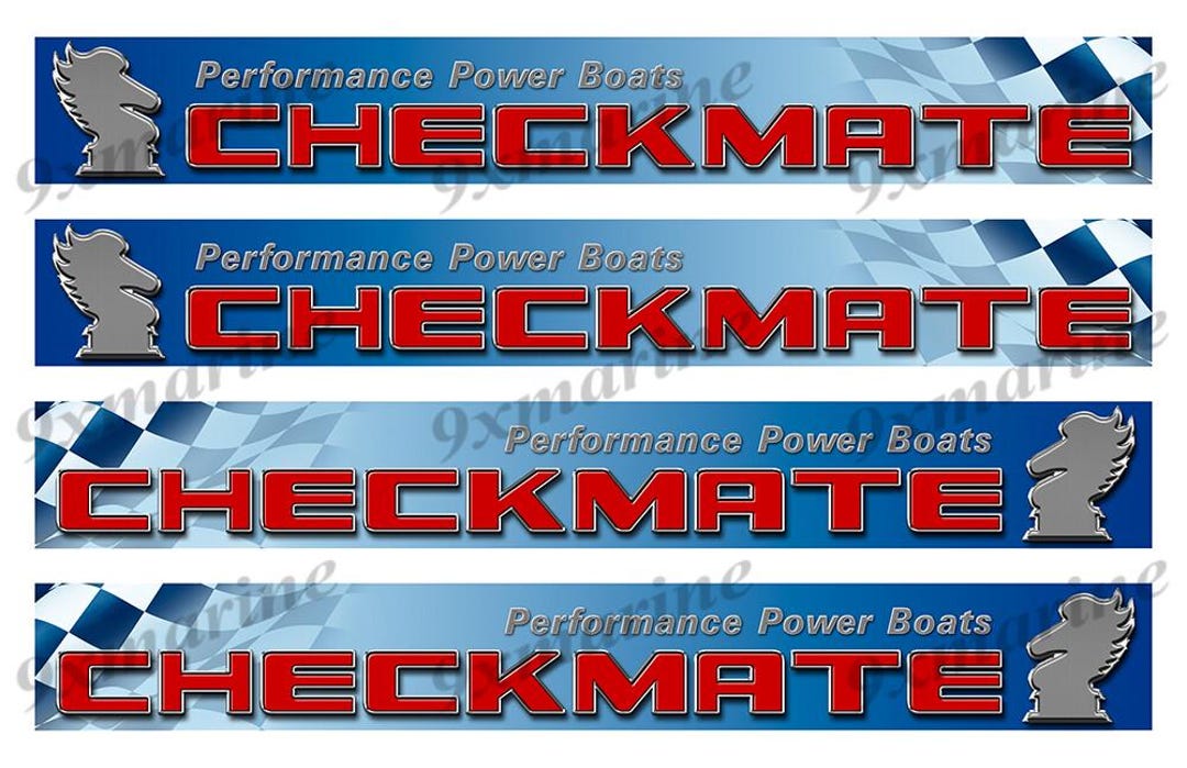 4 Checkmate 80s Vinyl Stickers - 16"x2" Each - Etsy
