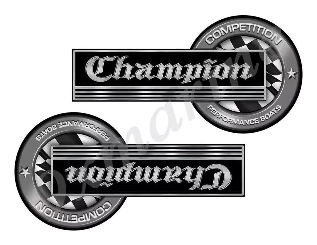 Champion Boats Competition Vinyl Decal Boat Stickers, Set of 2, 10" X 3 ...