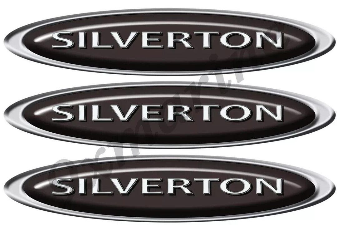 Silverton Oval Remastered Vinyl Decal Boat Stickers 3 Pc Set, 10" X 2 ...