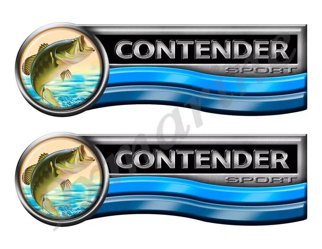 Contender Sport Vinyl Decal Boat Stickers, Set of 2, 10" X 3.5" - Etsy