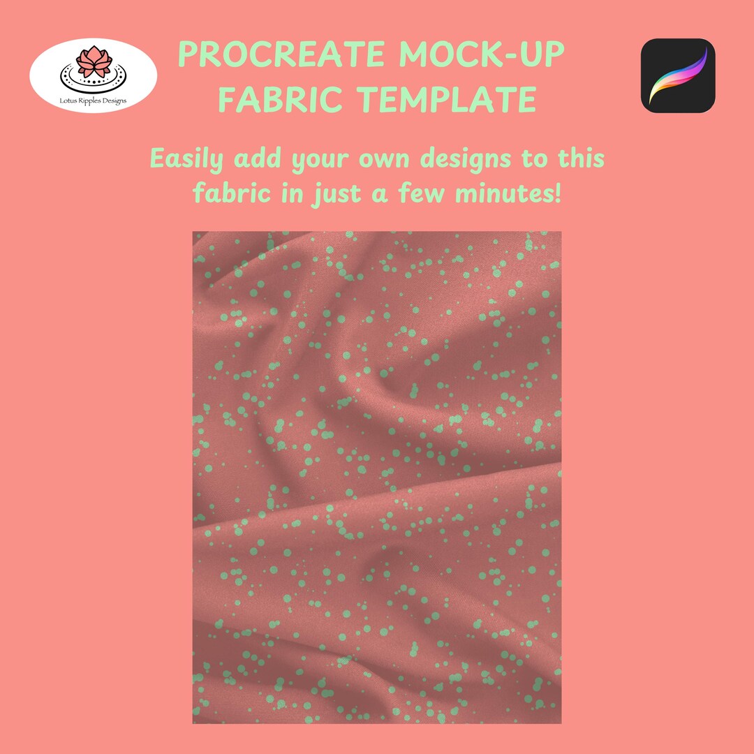 Procreate Mock-up Fabric Template Seamless Pattern File Design Mockup ...