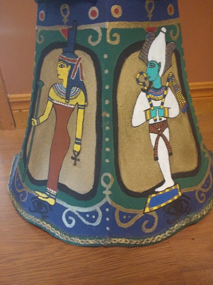 Egyptian Hand Painted Lamp Shade Gods Anubis Horus Sobek - Etsy New Zealand