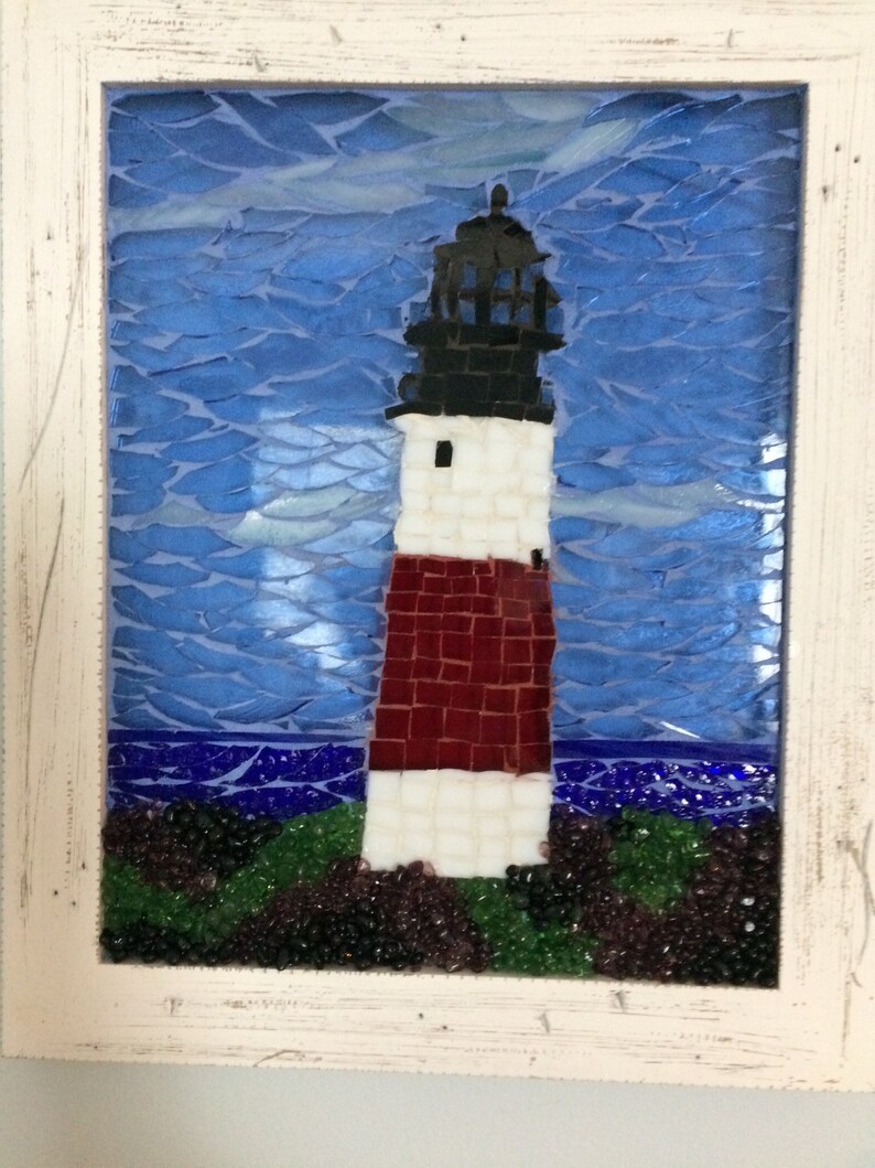 Stained Glass Mosaic Lighthouse of the Nantuckett Lighthouse | Etsy