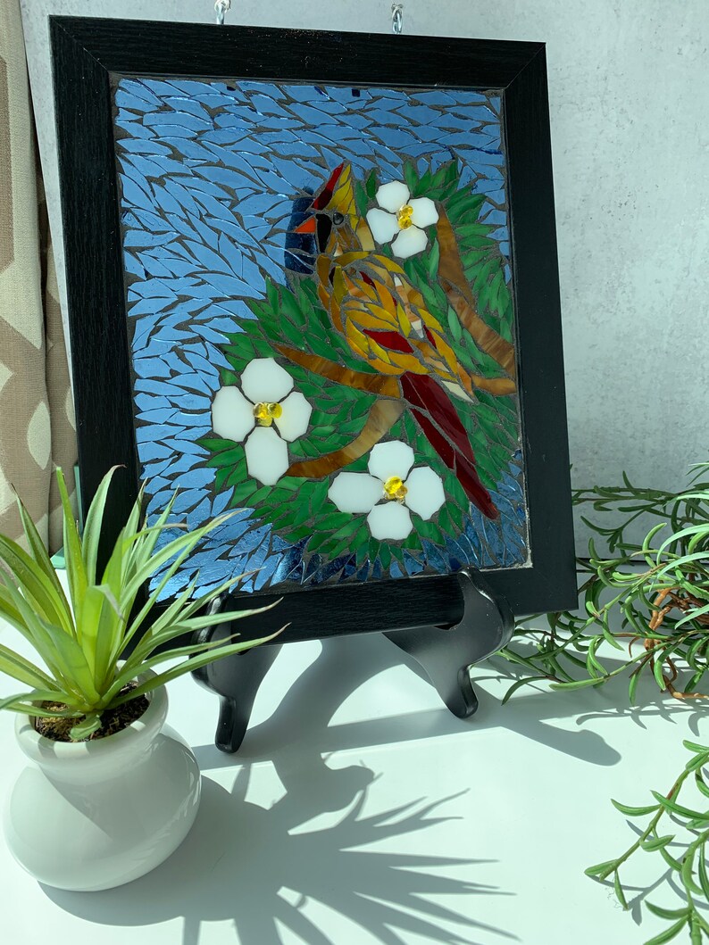 Stained Glass Mosaic Cardinal Suncatcher Female Cardinal - Etsy