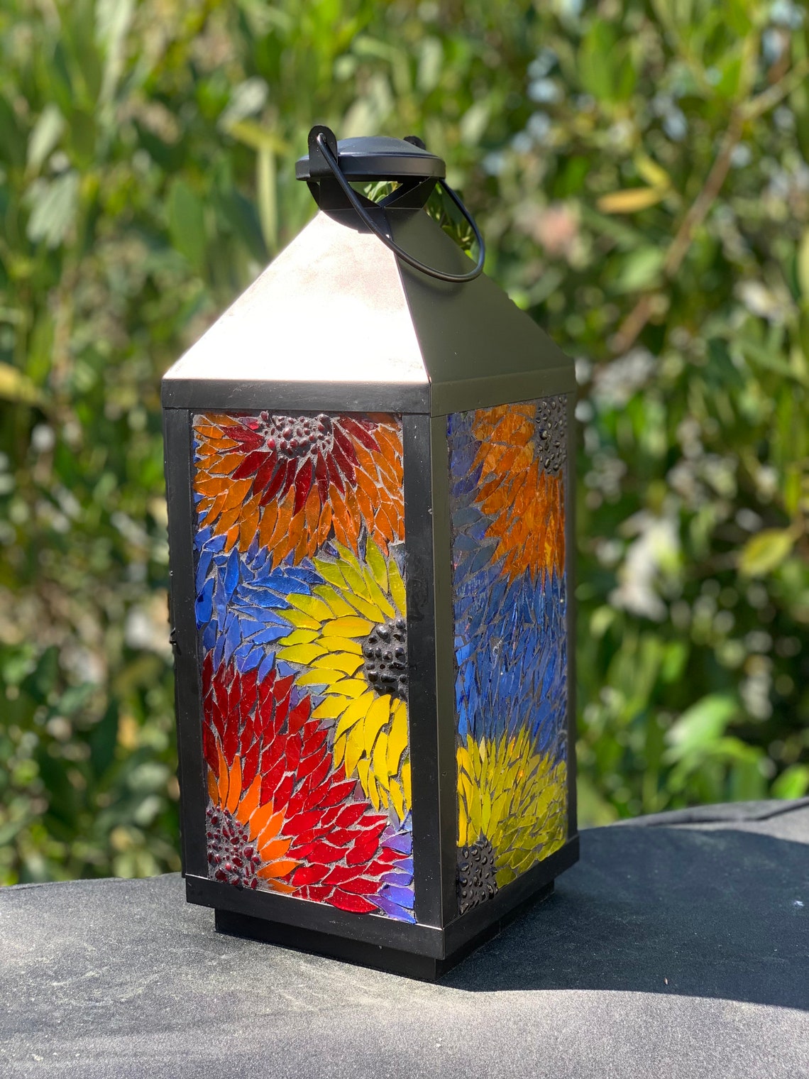 Stained Glass Lantern Large Mosaic Lantern Stained Glass - Etsy Stained Glass Lantern Large Mosaic Lantern Stained Glass - Etsy