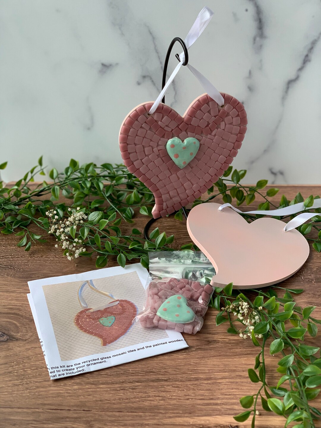 Mosaic Valentines Kit, Mosaic Heart Kit, Valentines Craft Kit for ...