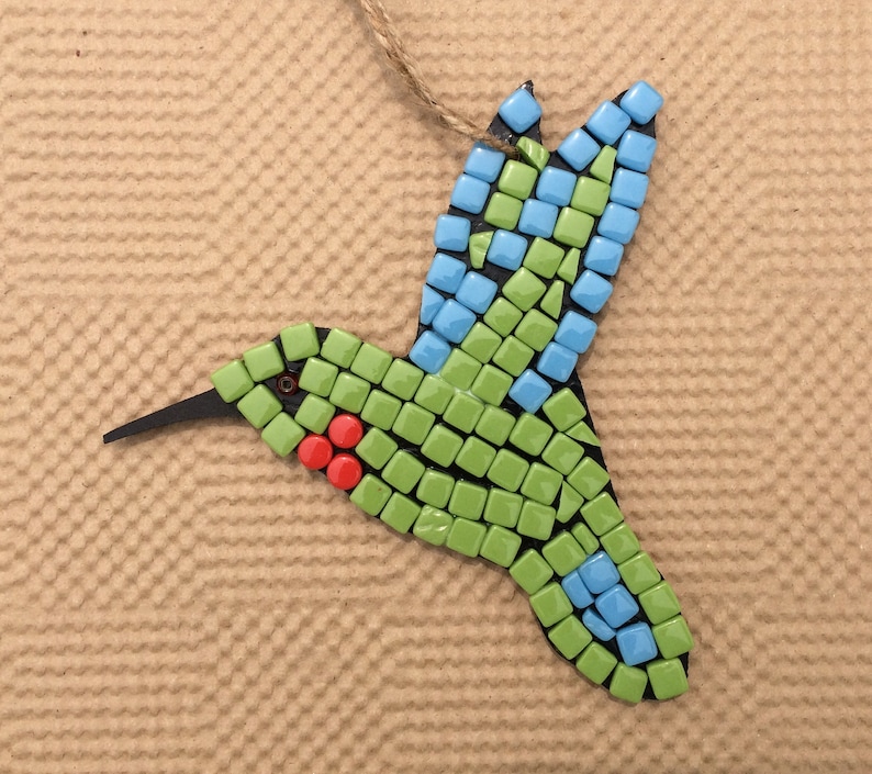 Mosaic Hummingbird Kit Art Kit for Kids and Adults - Etsy