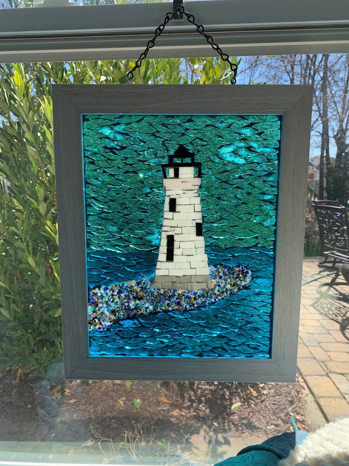 Stained Glass Mosaic Lighthouse Suncatcher Glass Lighthouse - Etsy