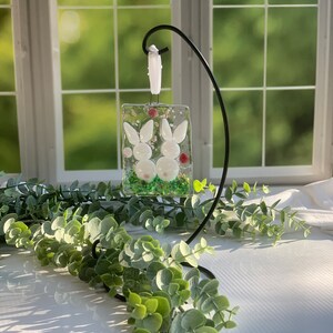 Fused Glass Bunny Suncatcher, Rabbit Suncatcher, Easter Bunny ...