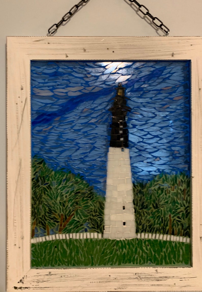Lighthouse Stained Glass Mosaic Art - Etsy UK