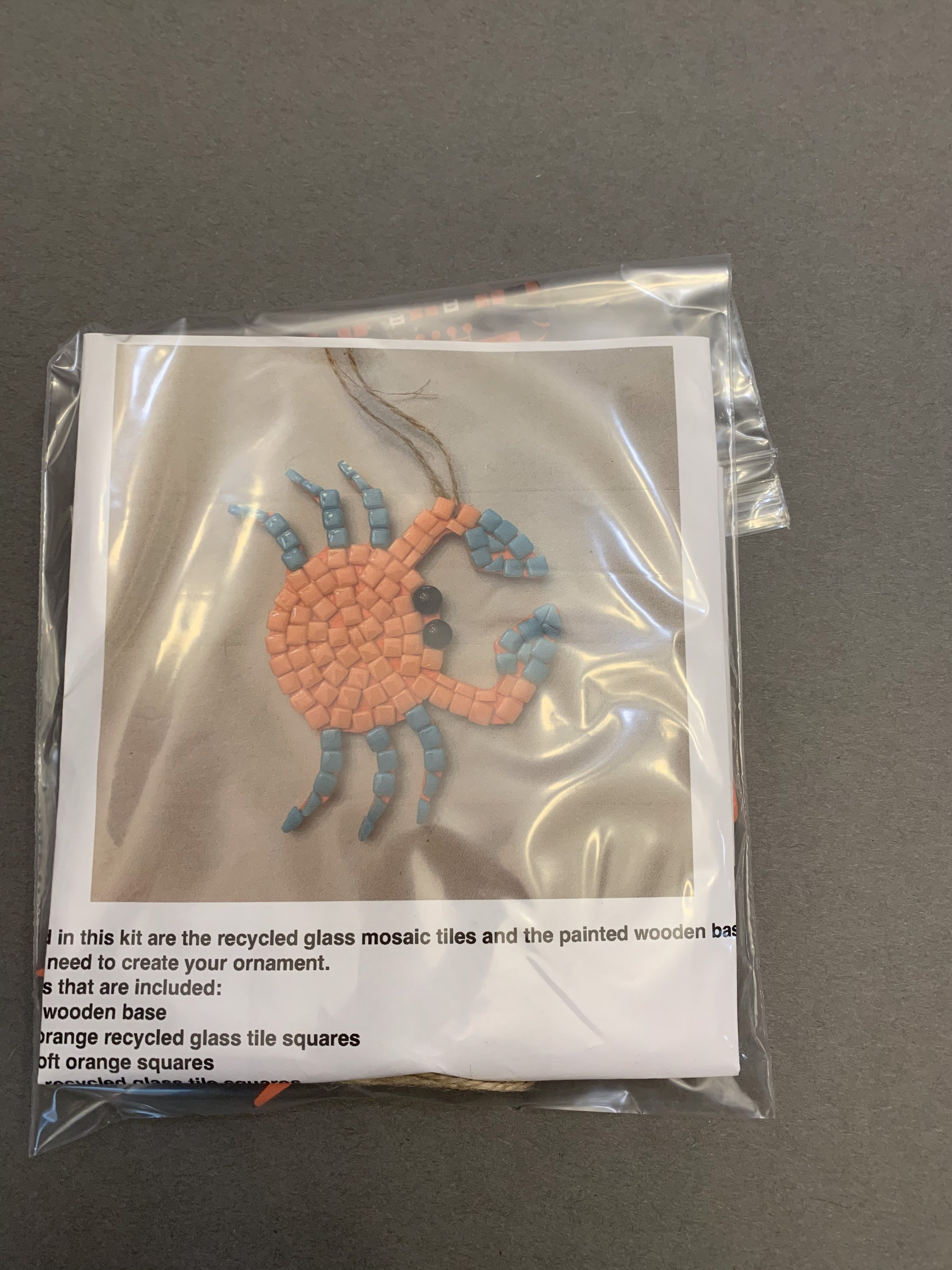 Mosaic Crab Kit DIY Craft Kit Mosaic Art Kit - Etsy