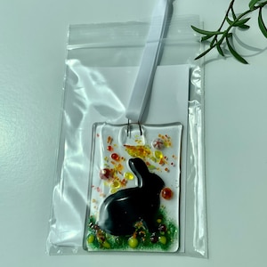 Fused Glass Bunny Suncatcher, Rabbit Suncatcher, the Pet Parent Gift - Etsy