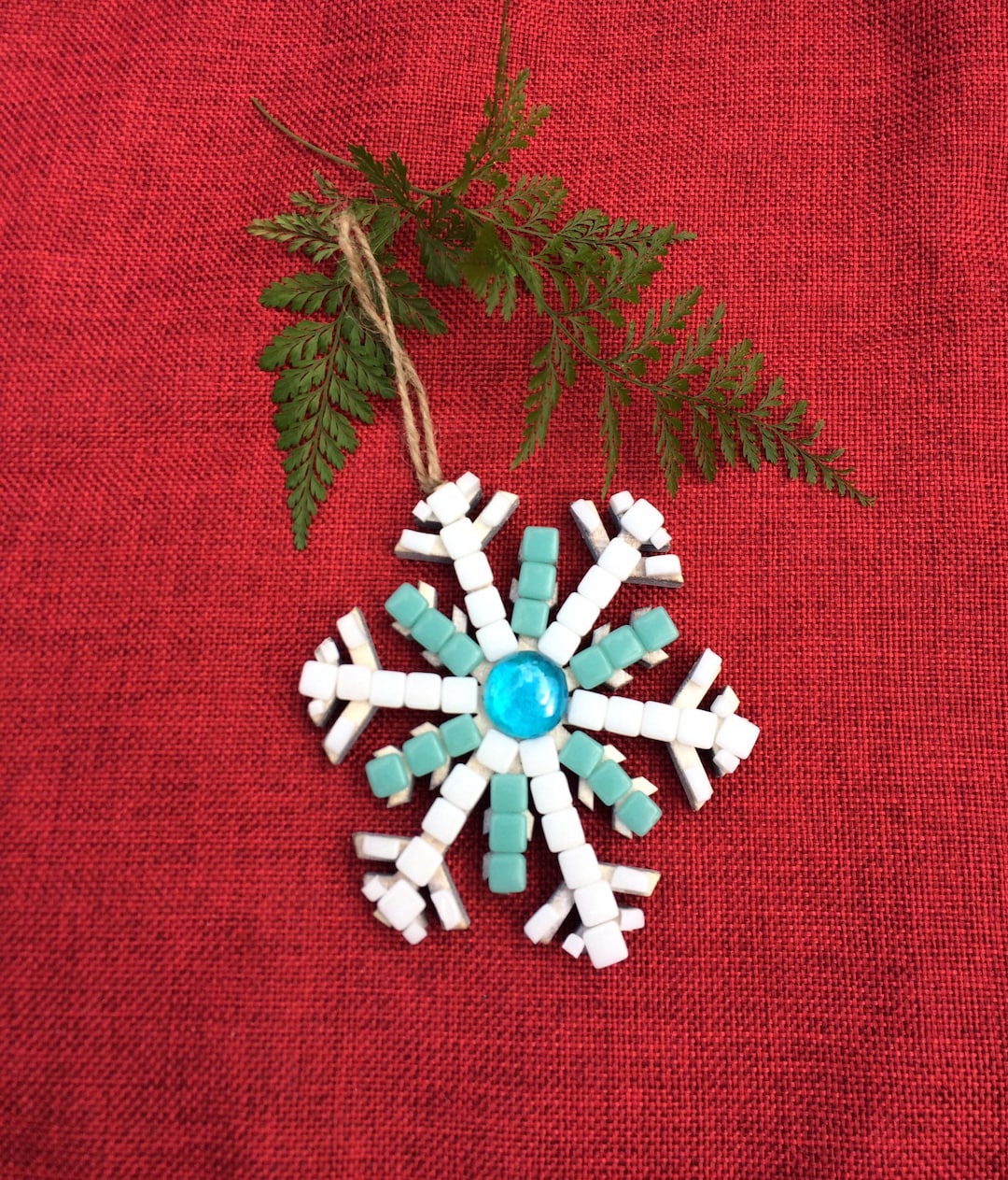Mosaic Snowflake Ornament Kit, Childrens Craft Kit, Snowflake Ornament ...