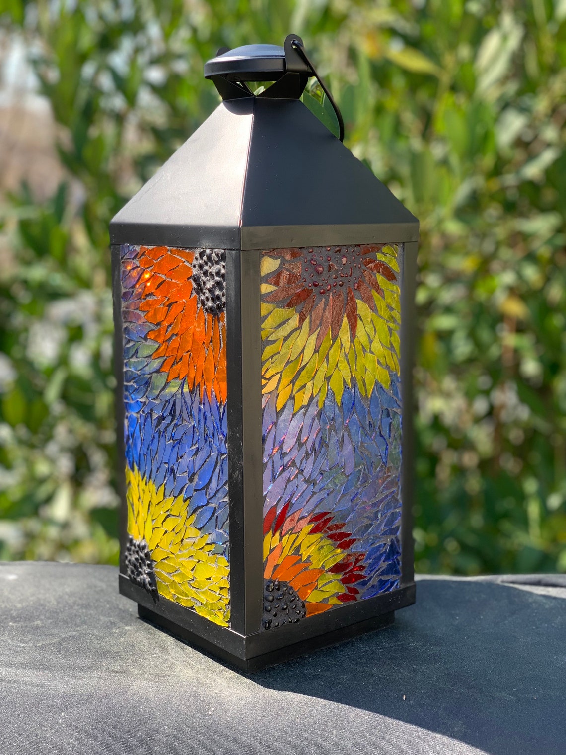 Stained Glass Lantern Large Mosaic Lantern Stained Glass - Etsy Stained Glass Lantern Large Mosaic Lantern Stained Glass - Etsy