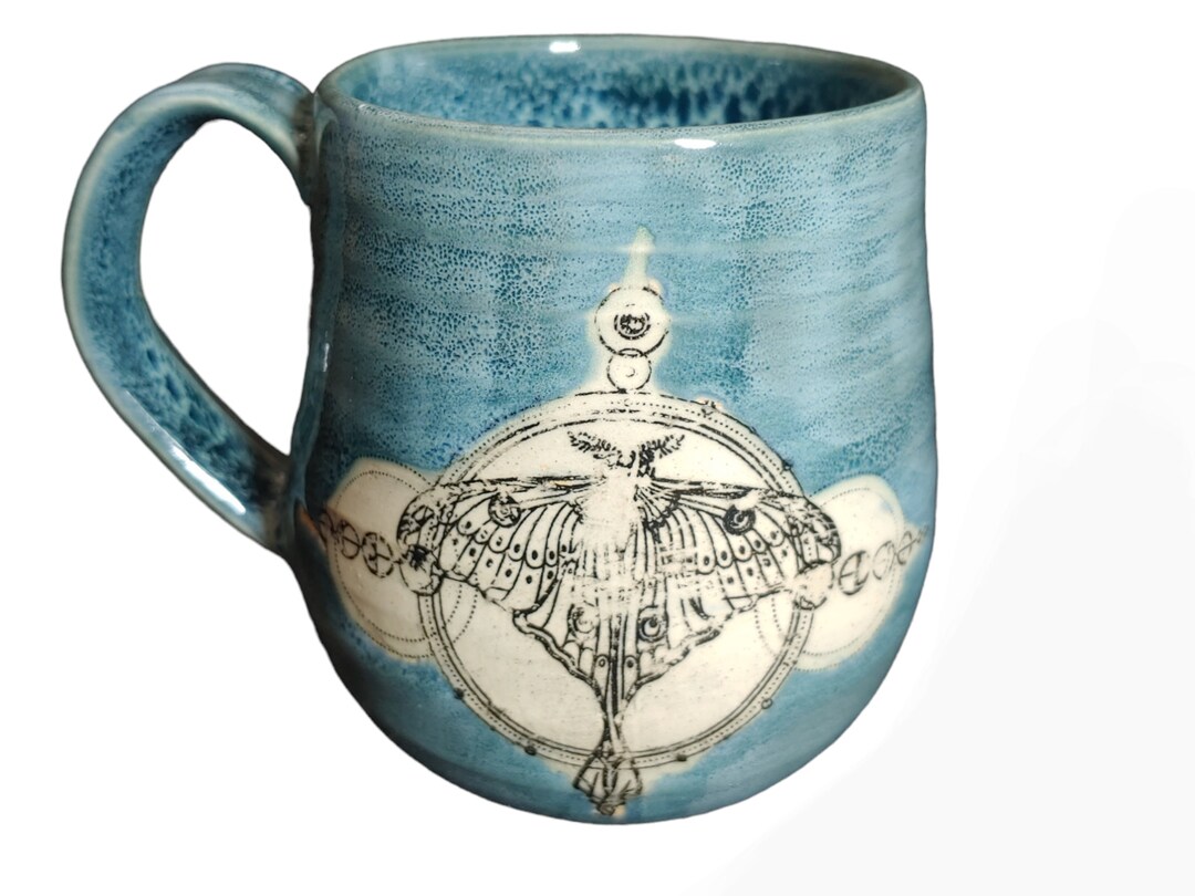 Lunar Moth Coffee Mug, Handmade Ceramic Mug - Etsy