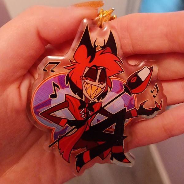 Helluva Boss Acrylic Epoxy Keychains Blitz Stolas Moxxie Millie ...