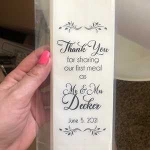 Thank You for Sharing Our First Meal Together Wedding Silverware ...