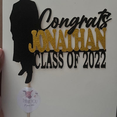 Boy Custom Class of 2024 Cake Topper / Congrats Cake Topper/happy ...