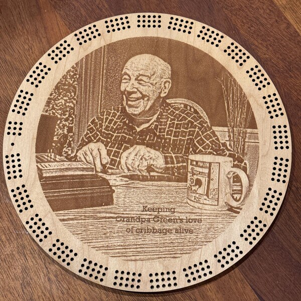 Custom Cribbage Board - Personalized With Laser Engraved Text and ...
