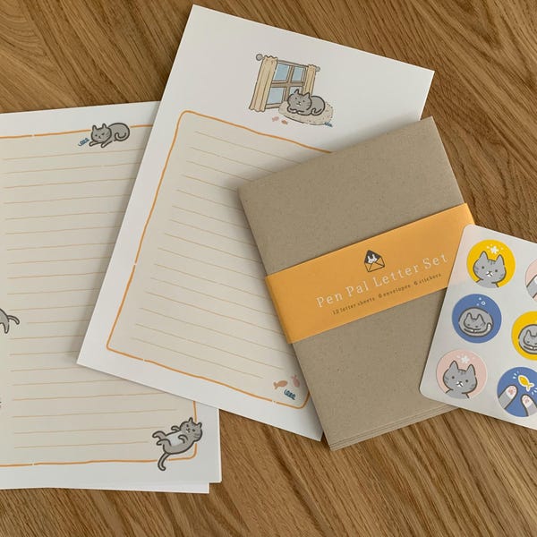 Spring Lemons Pen Pal Letter Set, Letter Writing Set, Handmade Pen Pal ...