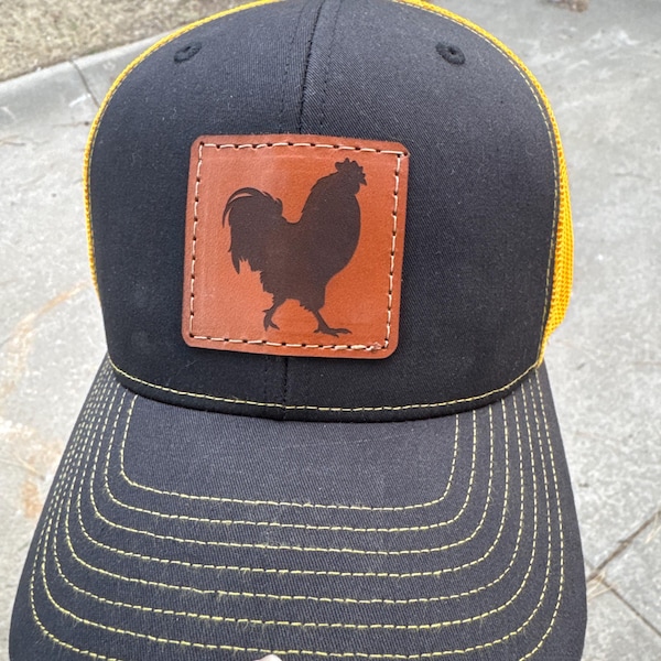 Custom Richardson 112 Laser Engraved Leather Patch Hat- Personalized ...