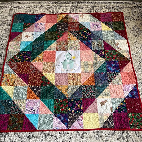Memorial Patchwork Quilt With Sashing and Borders - Etsy