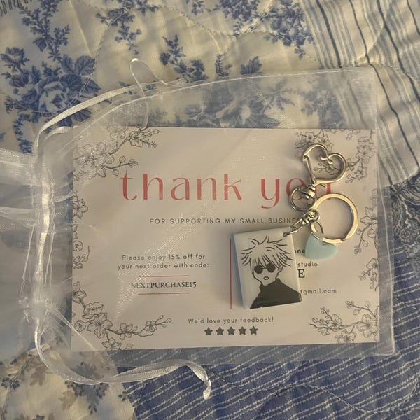 Gojo Satoru & Geto Suguru Keychain | JJK Inspired Jewelry | Polymer ...