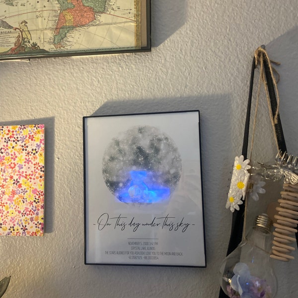 Night Sky Print Night Sky Map Printable Engagement Gift Night Sky ...