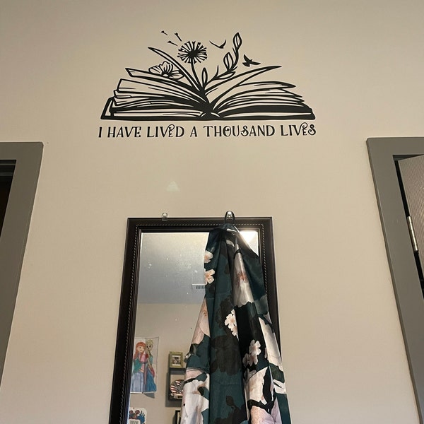 Books Vinyl Wall Art Decal, Book Quotes, Library Wall Decal, Education ...
