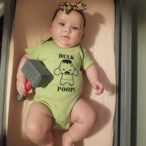 Hulk Poop Funny Baby One Piece Bodysuit Breaking Bad Parody Vintage ...