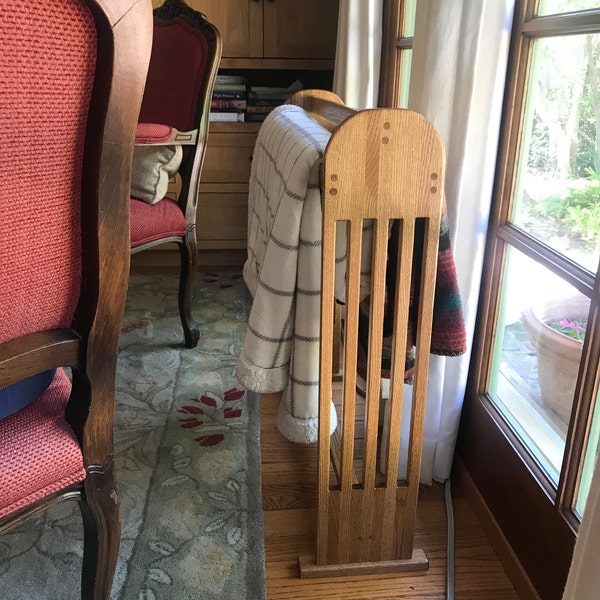 Oak Misson Style Quilt Rack - Etsy
