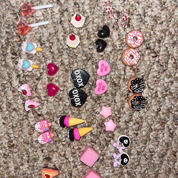 2pc, 7pc or 10pc Marshmallow Sweets Charms easter Candy Charm ...