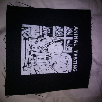 Animal Testing Punk Patches-punk Bands-punk Accessories-antifa Patches ...