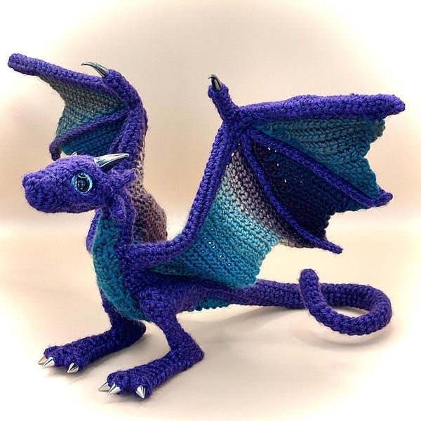 Small Wyvern Crochet Pattern by Crafty Intentions Downloadable DIGITAL ...