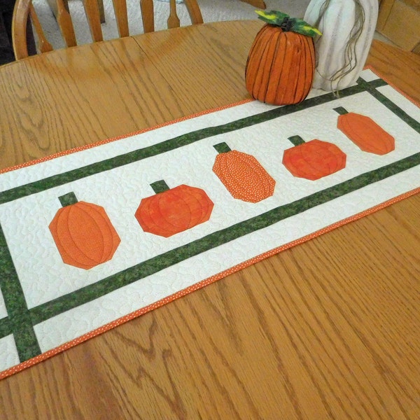 Fall Table Runner Pattern, PDF Download, Pumpkin Autumn October ...